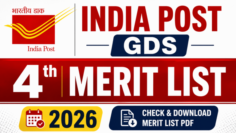India Post GDS 4th Merit List 2026 Released – Check Selection Status ...